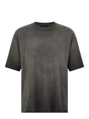 THOM KROM Cold-dyed Logo-embroidered T-shirt - Grey