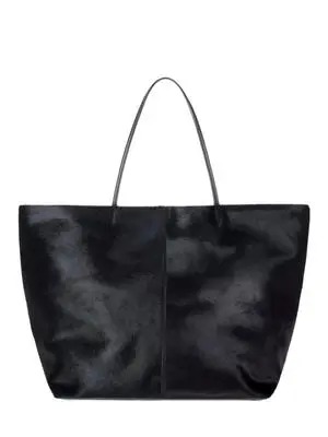 Elisabetta Franchi Large Leather Tote Bag - Black