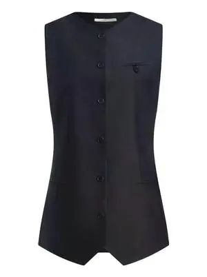 12 STOREEZ Rotunda Button-up Vest - Black