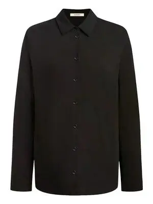 12 STOREEZ Jersey Long Sleeve Shirt - Black
