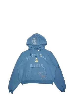 PALY Distressed Graphic Hoodie - Blue