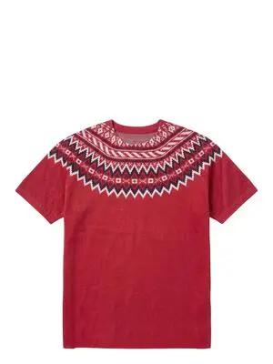 Junya Watanabe Sweater Print Tee - Red