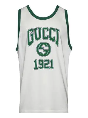 Gucci Jersey Tank Top - White