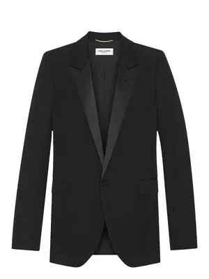 Saint Laurent Shawl Lapel Tuxedo Jacket - Black