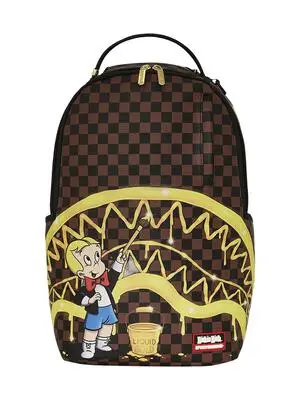 SPRAYGROUND Richie Rich Paint The Shark Gold Backpack - Multicolor