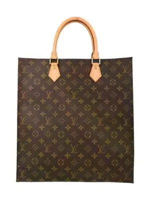 LOUIS VUITTON Monogram Sac Plat Tote Bag - Brown