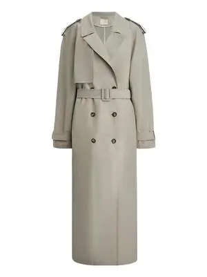 12 STOREEZ Casablanca Double-breasted Trench Coat - Grey