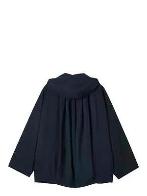 ENFOLD Hooded Pleated Jacket - Blue