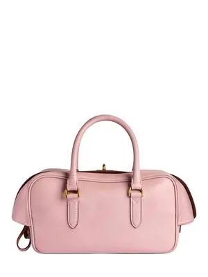Balenciaga Lambskin Le 7 Bowling Bag - Pink