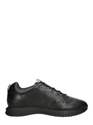 John Lobb Leather Stream Laced Sneakers - Black