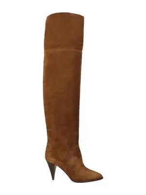 Casadei Suede Over-the-knee High Heel Boots - Brown