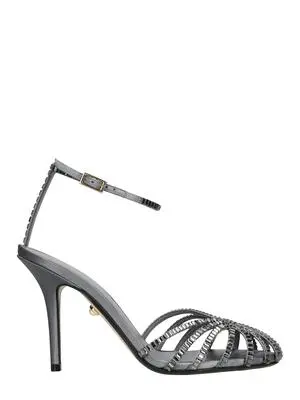 ALEVI MILANO Satin Penelope Xtal High Heel Sandals - Grey