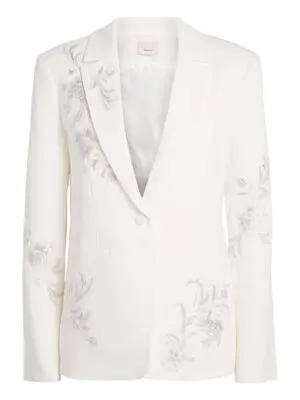 Cinq À Sept Rococo Embroidered Blazer - Ivory
