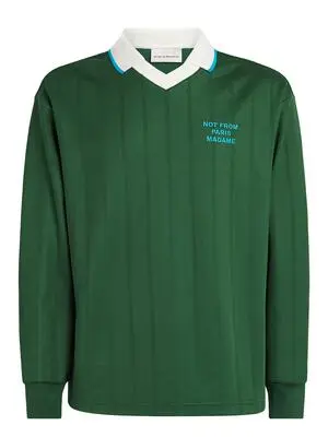 Drole De Monsieur Slogan Polo Shirt - Green