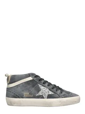 GOLDEN GOOSE Suede Mid Star Sneakers - Blue