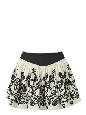 PECANPEPPERPELICAN Shadow Garden Mini Skirt - Black/white