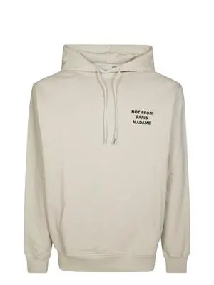 Drole De Monsieur Slogan Hoodie - Bianco