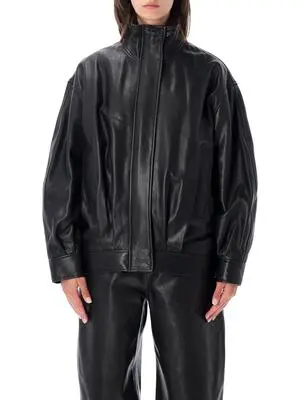 ARMA Leather Tailored Coat - Nero