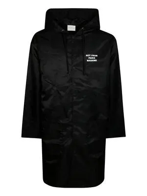 Drole De Monsieur The" Slogan Parka Jacket - Nero