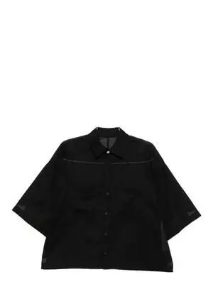 Rick Owens Short Sleeve Cotton Shirt - Nero