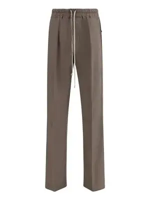 Rick Owens Drawstring Waist Cargo Pants With Side Slit And Back Flap Pockets - Grigio