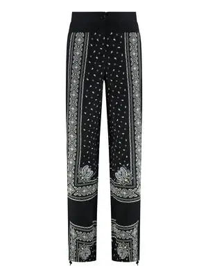 Pinko Spirito Trousers Wide Leg Viscose - Black