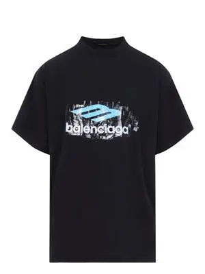 Balenciaga Oversized Cotton T-shirt - Black