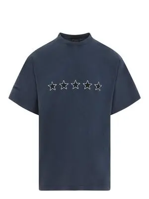 Balenciaga Twisted Cotton T-shirt - Blue