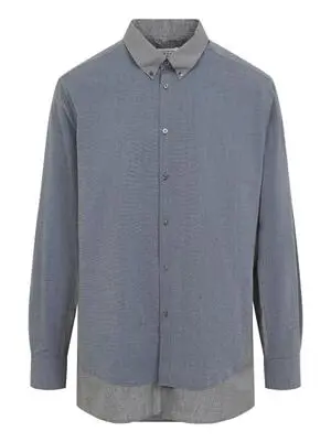 MAISON MARGIELA Double-layer Cotton Shirt - Blue