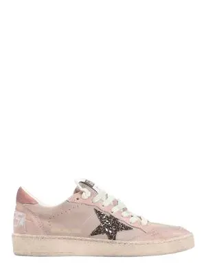 GOLDEN GOOSE Ball Star Glitter Patch Sneakers - Cameliachy