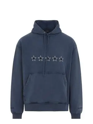 Balenciaga Oversized Cotton Hoodie - Blue