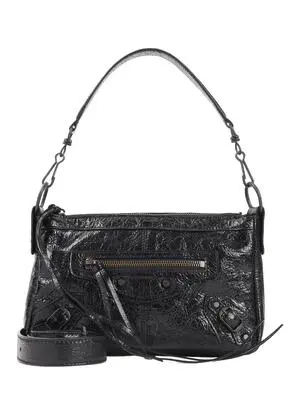 Balenciaga Mini Le City Moto Shoulder Handbag - Black