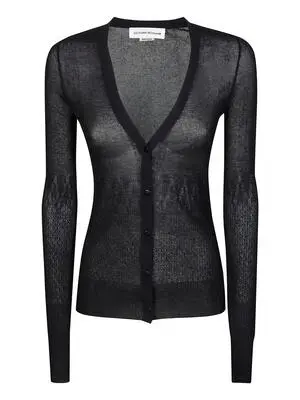 VICTORIA BECKHAM VICTORIA BECKHAM Ribbed Knit V-Neck Cardigan