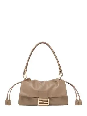 Fendi Mini Lamb Leather Shoulder & Crossbody Bag - Grigio