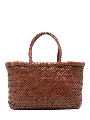 Dragon Diffusion Mini Woven Leather Tote Bag - Marrone
