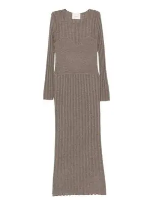 LISA YANG Cashmere Knit Crewneck Sweater - Marrone