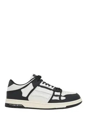 Amiri Skeleton Appliqué Leather Sneakers - Nero