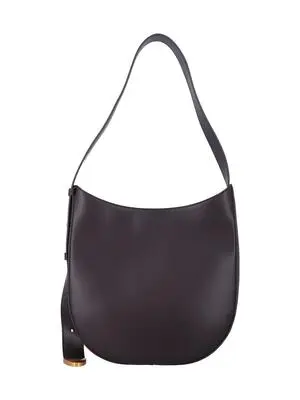 SESSUN Cowhide Leather Shoulder Bag - Dark Brown