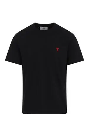 AMI Paris Ami Paris Classic Organic Cotton T-shirt For Men Black