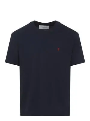 AMI Paris Classic Organic Cotton T-shirt For - Blue