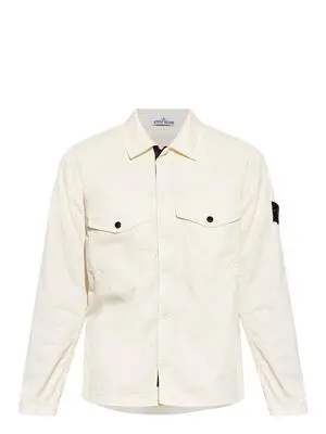 Stone Island Compass Patch Shirt Jacket - Ivory