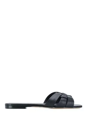 Saint Laurent Square-toe Intertwining Strap Sandals - Nero