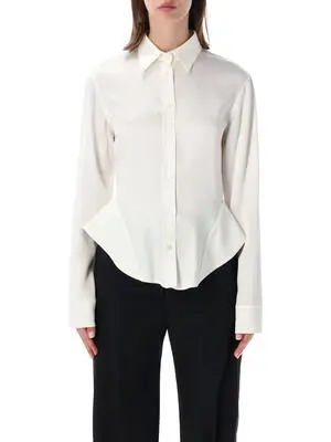 Stella McCartney STELLA MCCARTNEY Acetate-Viscose Draped Shirt Bianco