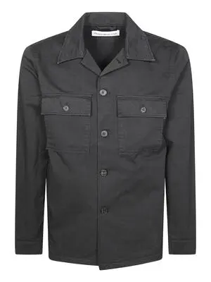 DEPARTMENT 5 Cotton Shirt Jacket With Classic Collar - Nero