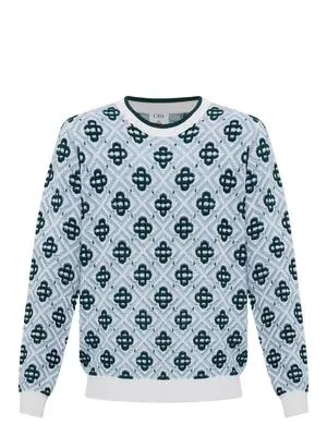 Casablanca CASABLANCA Allover Monogram Pattern Wool Sweater Monogram