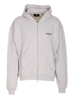 REPRESENT Zip Up Hoodie - Grey