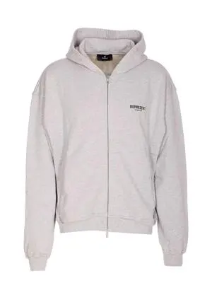 REPRESENT Zip Up Hoodie - Grey