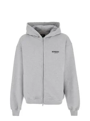 REPRESENT Zip Up Hoodie - Grey
