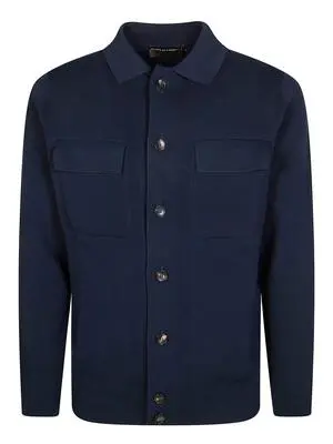 FILIPPO DE LAURENTIIS FILIPPO DE LAURENTIIS Textured Sweater Jacket With Spread Collar
