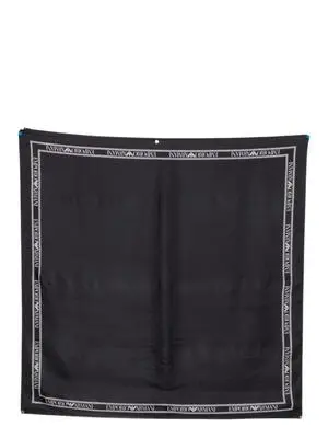 Emporio Armani Printed Silk Foulard - Black